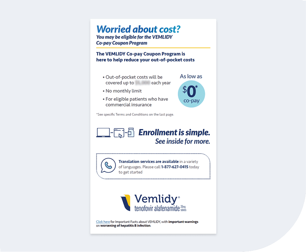 Co-pay & Access for VEMLIDY | HCP Site